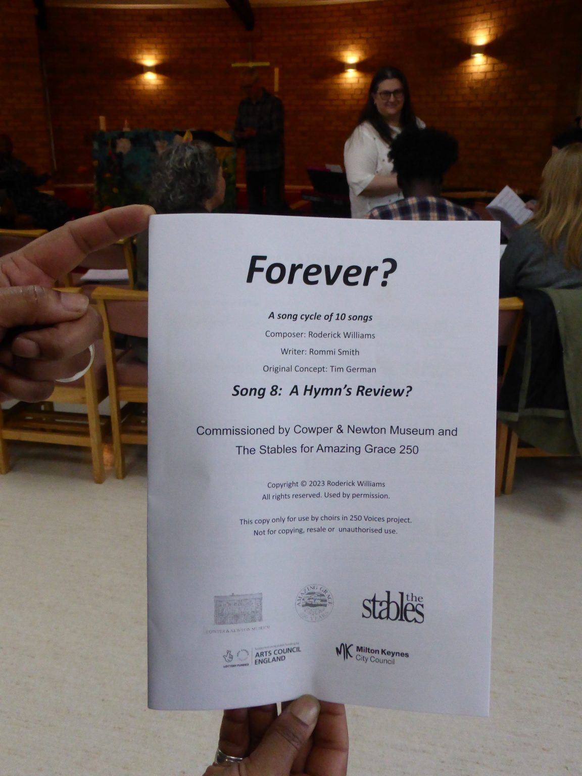 Amazing Grace 250 Voices: Rehearsals Begin | Cowper & Newton Museum